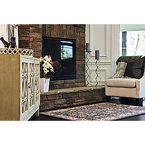 Unique Loom Utopia Collection Traditional Classic Vintage Inspired Area Rug with Warm Hues, 8 x 10 ft, Navy Blue/Beige