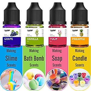 Food Flavoring Oil, Lip Gloss Flavor Oil - 30 Pack Concentrated Food Flavor Oil Extracts for Baking, Cooking, Candy, Beverages - Water & Oil Soluble Flavoring Oil for Lip Balm, Slime and Soap Making