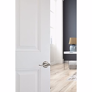 Kwikset 97402-862 Avalon Entry Lever Featuring Smartkey Re-Key Security, Satin Nickel