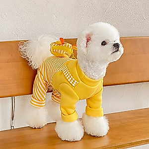 Pet Casual Clothes Dog Cute Outfit Cat Cold Weather Adorable Pajamas Hoodie Pullover Sweatsuit Jacket Cozy Costume Coat with Pocket (Medium)