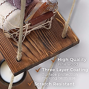 Bathroom Shelves Over Toilet Bathroom Organizer – Bathroom Wall Shelf Toilet Organizer – Rustic Farmhouse Bathroom Decor – Over Toilet Storage Ladder Shelf – Hanging Shelves Bathroom Space Saver