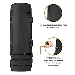 HUNTARMOR Snake Gaiters Leg Guards: Waterproof Snake Chaps for Hunting, Adjustable Leg Gaiter Snake Bite Protection for Lower Legs, Lightweight Flexible Design Snake Guards Fits Men & Women