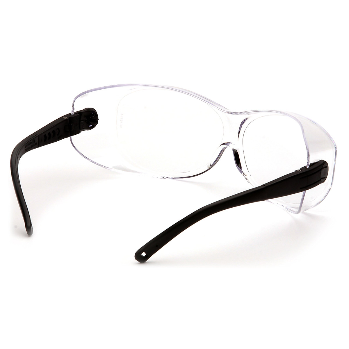Pyramex OTS XL Safety Eyewear Black Temples Clear Lens