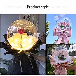 10 PCS Bobo Balloons,24 inch Clear Bubble Balloon,3.7 Inch Wide Mouth Design to Stuffing Gifts for Christmas Wedding Birthday Party Decorations,Balloon Stuffing Machine Dedicated