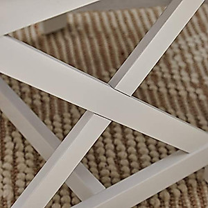 Christopher Knight Home Jean Indoor Farmhouse Acacia Wood End Table, Dark Brown Finish, White Finish