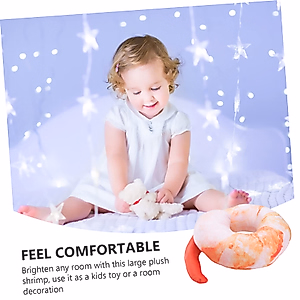 LIFKOME 2pcs Travel Plush Pillow Kids Body Pillow Kids Travel Neck Pillow Kids Travel Shrimp Plush Stuffed