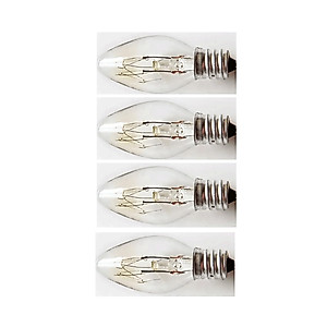 Clear Mini Night Light Bulb C7 Incandescent Soft White - 4 CT