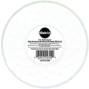 Miracle-Gro SMGCVS08 8" Plastic Saucer, Clear