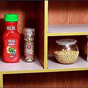 Hersvin Shelf Liners, 12in x 20ft Kitchen Drawer Mats, Non-Adhesive EVA Cupboard Protector, Cabinet Lining, Refrigerator Liner (Clear Dot)