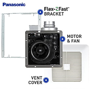 Panasonic FV-0511VKS2 WhisperGreen Select Ventilation Fan with Speed Controls, 50-80-110 CFM, Quiet Energy Star Certified Fan