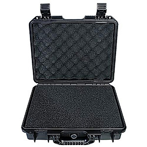 AxiGear Waterproof Hard Case with DIY Customizable Foam Insert - 14 x 12 x 4in