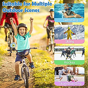 Miiulodi Kids Waterproof Camera - Birthday Gifts for 3 4 5 6 7 8 9 10 Year Old Boys 2 Inch IPS Screen Underwater Action Camera with 32 GB SD Card, Pool Toys for Kids Age 8-12 Blue