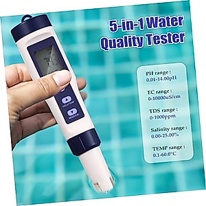 BUGUUYO Water Quality Tester Tds Meter Tds Water Tester Portable Water Tester Pool Salt Tester Salt Water Pool Testing Kit Water Ph Tester Aquarium Water Tester Pool Water Tester Plastic