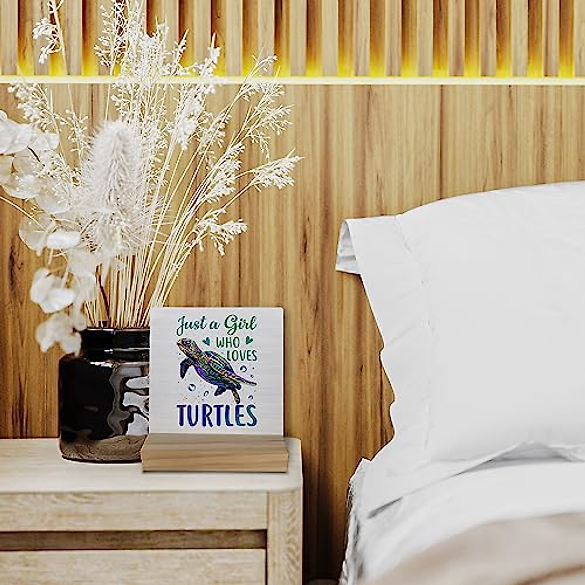 Sea Turtle Decor,Sea Turtle Gifts,Turtle Table Wood Plaque Sign,Turtle Decorations for Home,Sea Lovers Turtles Lovers Girls Gifts