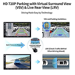 [New] ATOTO S8 Standard 7 inch Double-DIN Car Stereo Android in-Dash Navigation, Wireless CarPlay & Android Auto, USB Tethering, 2 Bluetooth, HD Rearview with LRV, IPS Display, SCVC, 3G+32G, S8G2A74SD