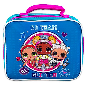 LOL Surprise! 4-Piece Bundle - LOL Lunch Bag, Water Bottle, Stickers, and Bonus Cat Door Hanger