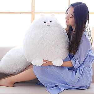 Winsterch Giant Cat Stuffed Animal,Big Stuffed Animal 20 Inches Plush Cat Animal Baby Doll Birthday Mother's Day Christmas Day Gifts for Kids,Boys,Girls,Large Fluffy White Stuffed Cat Plush Toy