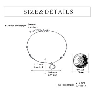 TIGER RIDER 925 Sterling Silver Bracelet, Heart Silver Charm Bracelets, Lovely Generous Jewelry Gifts for Women, Mother’s Day