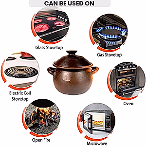 Ancient Cookware® Pomaireware™ Clay Round Pot, Medium, 4 Quart Brown