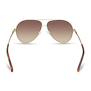 GUESS Men's Classic Aviator Pilot Sunglasses, Gold, 61mm