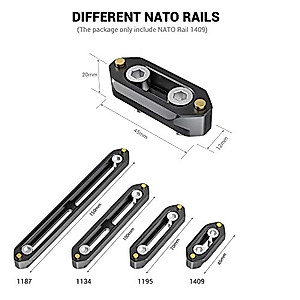 SMALLRIG Quick Release Safety Rail 4cm 1.57 Inches Long with 1/4'' Screws - 1409