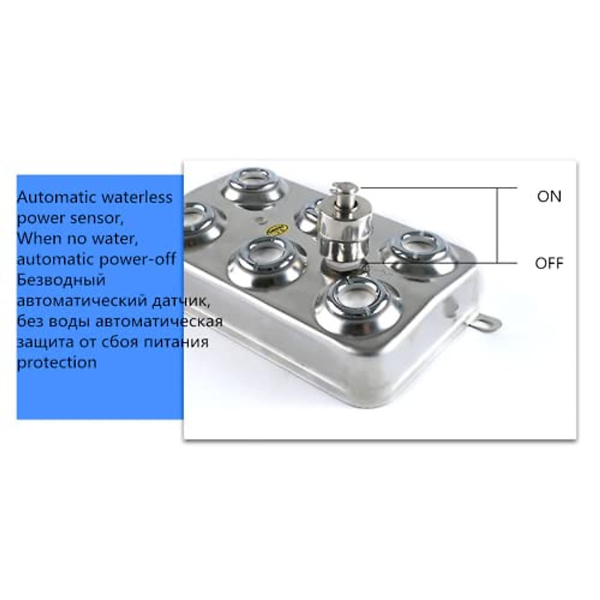 High Eagle 6 Head Ultrasonic Mist Maker Fogger, Mist Fogger Air Humidifier 304 Stainless Steel with Transformer for Scenic Agriculture Greenhouse Hydroponics Garden Lawn Pond
