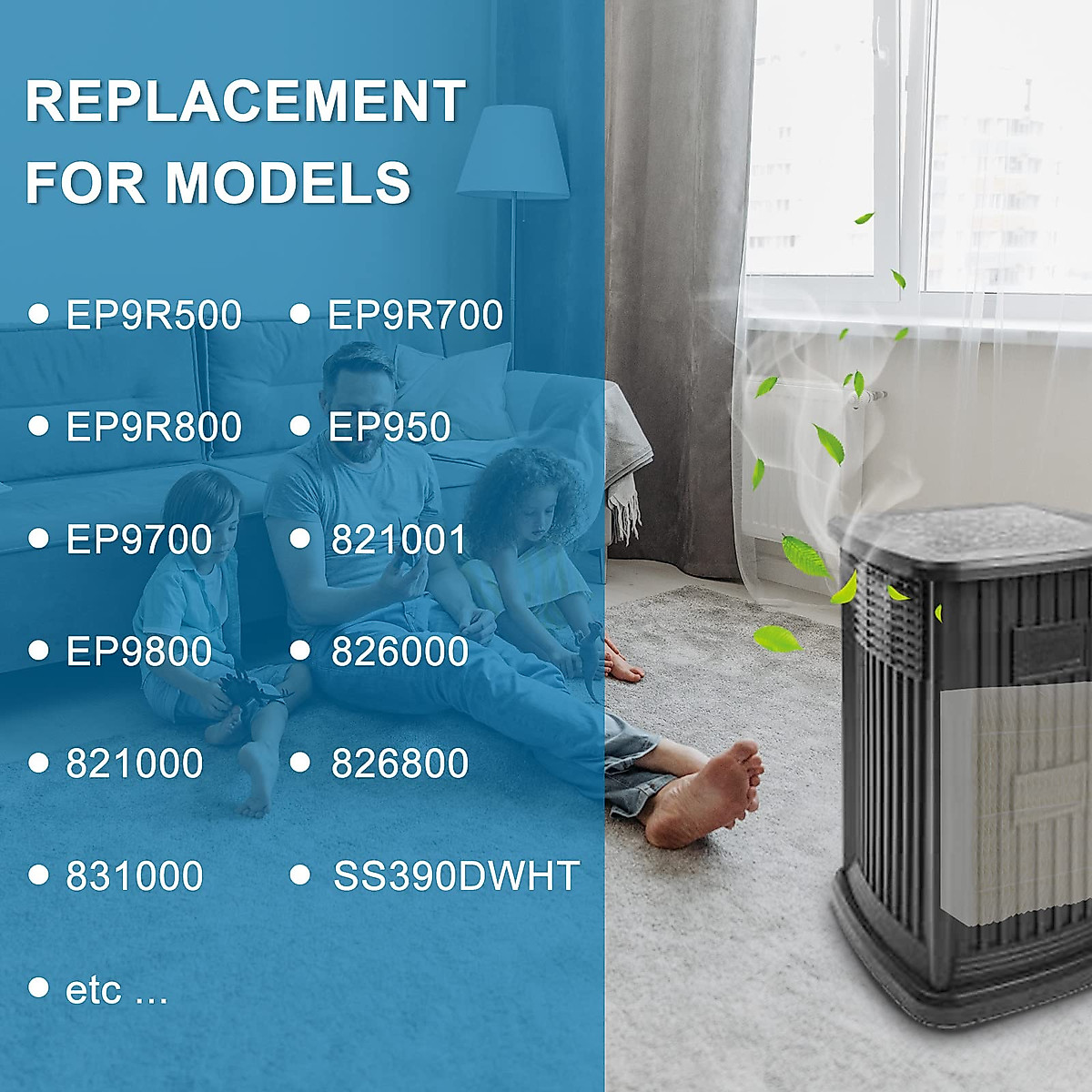 AMI PARTS 1043 Humidifier Wick Filter fit for Essick Air AIR.CARE Humidifiers Replacement for EP9500, EP9700, EP9800, EP9R700, Bemis Space.saver 800 8000 series Super Humidifiers