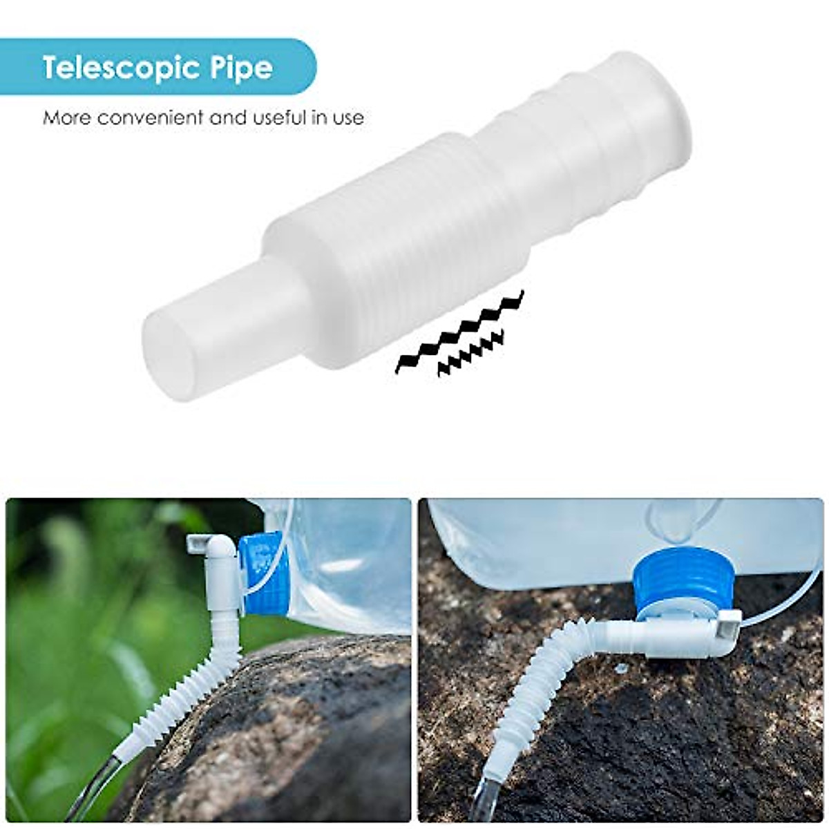 Gowithwind Collapsible Water Container with Spigot, 2.6 Gallon BPA Free Camping Water Storage Jug Water Carrier for Outdoor Hiking Backpacking & Emergency Survival Kit, Foldable Portable Canteen