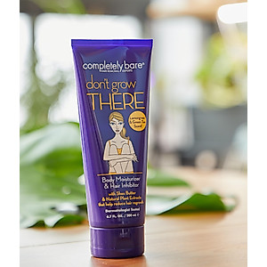 Completely Bare don't grow THERE Body Moisturizer & Hair Inhibitor - Shea Butter & Hair Minimizers 6.7 FL OZ