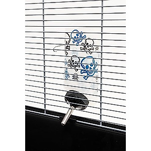 Lixit Wide Mouth BPA-Free Cage Water Bottles for Rabbits, Ferrets, Guinea Pigs, Rats, Chinchillas, Hamsters, Mice, Hedgehogs, Gerbils and Other Small Animals. (Skulls, 16 Ounce)