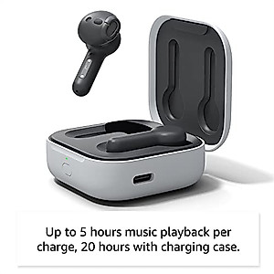 All-new Echo Buds (2023 Release) | Semi-in-ear, True Wireless Bluetooth 5.2 Earbuds with Alexa, multipoint, 20H battery with charging case, fast charging, sweat resistant | Black