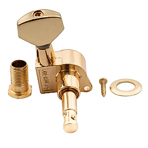 Wilkinson Left Handed 6-in-line E-Z-LOK Guitar Tuners 6L Tuning Pegs Keys Machine Heads Set for Fender Strat/Tele Style Electric Guitar, Chrome