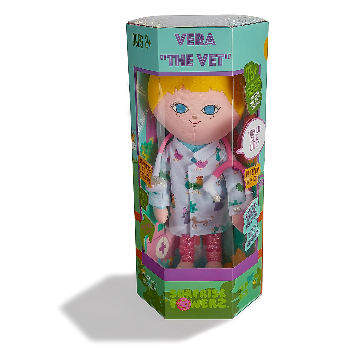 Surprise Powerz Learning Plush Doll Bundle for Girls - 16" Maria The Mathemagician, Vera The Vet, Codie The Coder, and Astro The Astronaut