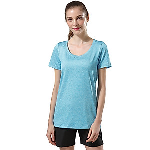 5 Pack Women's Quick Dry Short Sleeve T Shirts, Athletic Workout Tee Tops for Gym Yoga Running (Set 1, X-Large)