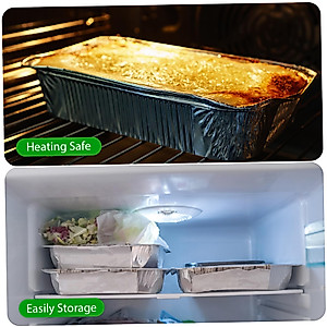 Christmas Decorations, Christmas Cookie Tins with Lids 50Pcs Tin Foil Containers 10 Styles Xmas-Themed Patterns Aluminum Food Containers Storage Pans for Treat, Party Leftovers