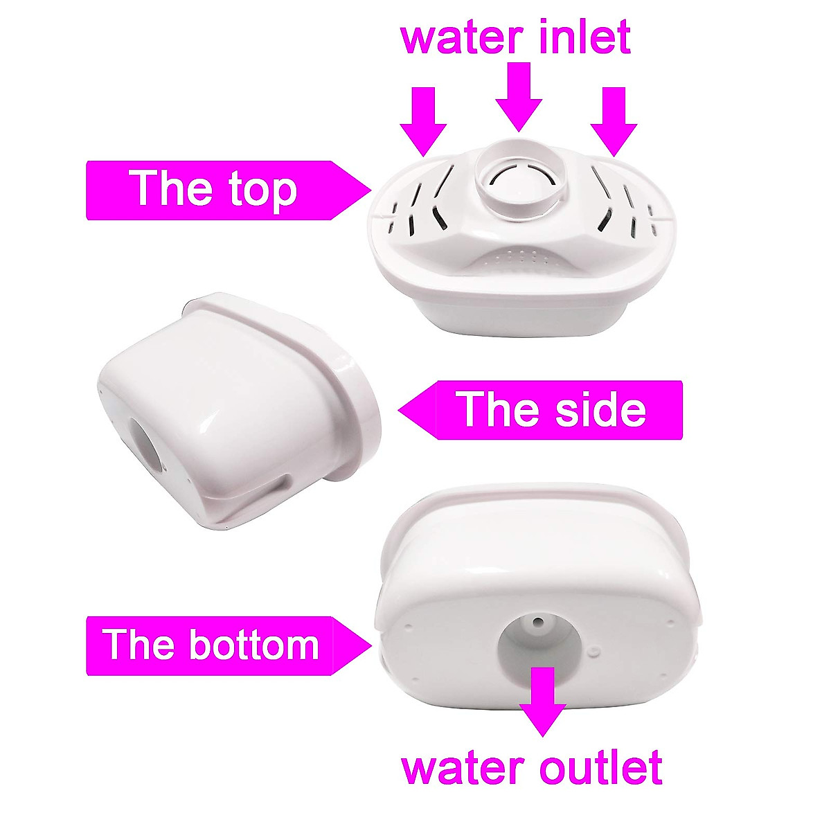 Upgraded Water Filter Replacement 4 Pack, Latest Standard Water Pitcher Cartridge Replacement, Fit Most Brands of Water Filter Pitchers