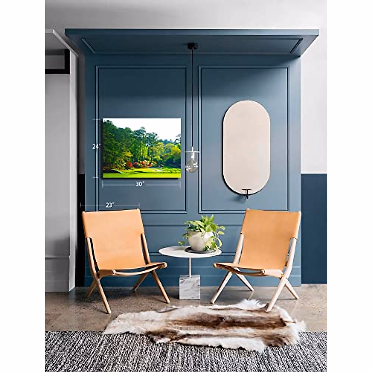 Augusta Golf Course - FRAMED - Canvas Print Home Decor Wall Art, Gallery Wrap Inner Frame, 24x24