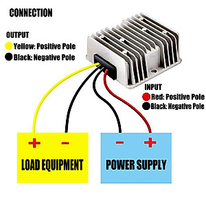 dkplnt 20A 240W 12v Golf Cart 48V 36V to 12V Converter Voltage Regulator Reducer Transformer with Fuse