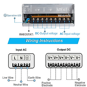 36V 16.6A 600W DC Switching Power supply Adapter PSU AC-DC 36Volt Industrial Transformer Converter 0-13/10/8/5amps Drive Sensor Monitoring System Lamp Meter Controller Electric Motor Fan SMPS 110V/220