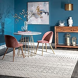 nuLOOM Moroccan Blythe Area Rug, 8' x 10', Grey/Off-white