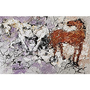 SOLD The Lone Stars, Horses By Internationally Renowned Artist Andre Dluhos