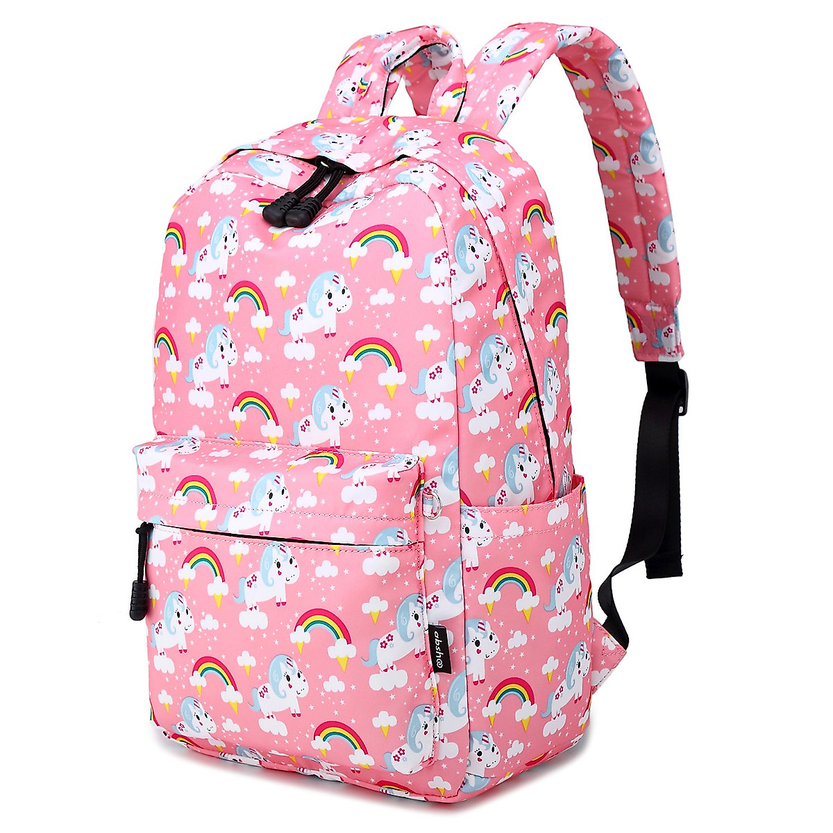 abshoo Cute Lightweight Kids School Bookbags Unicorn Girls Backpacks With Lunch Bag (Unicorn Pink Set)