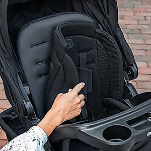 Chicco Bravo Primo Trio Travel System, Bravo Primo Quick-Fold Stroller with Chicco KeyFit 35 Zip Extended-Use Infant Car Seat, Car Seat and Stroller Combo | Springhill/Black