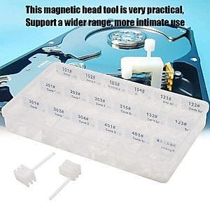 Yoidesu 60PCS Hard Drive Repair Head Replacement Tools,Magnetic Head Change Kit for 2.5/3.5 inch Hard Drive,HDD Head Comb Tool Kit Have Good Synchronization for Data Recovery Operations