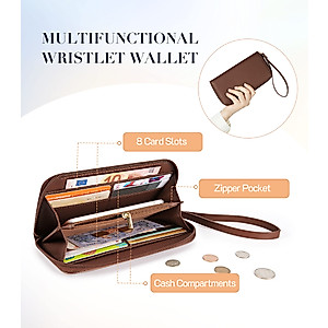 Missnine Laptop Tote Bag 15.6 inch Laptop Bag Stylish Briefcase for Women Work Shoulder Bags with Clutch Wallet 2 PCS Set (Dark Beige)