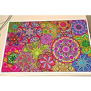 Stuff2Color Giant Coloring Poster Mandala Madness for Kids and Adults - Great for Family Time, Girls, Boys, Arts and Crafts, Adults, Care Facilities, Schools and Group Activities (1 Pack)