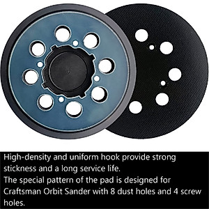 2 Pack 5 Inch 8 Hole Hook and Loop Replacement Sander Pad for DeWalt DWE6423/6423K, DWE6421/6421K, DWE6421-B2, DWE6421-B3, DWE6421-BR, DCW210B Sander Part -DWE64233 & N329079