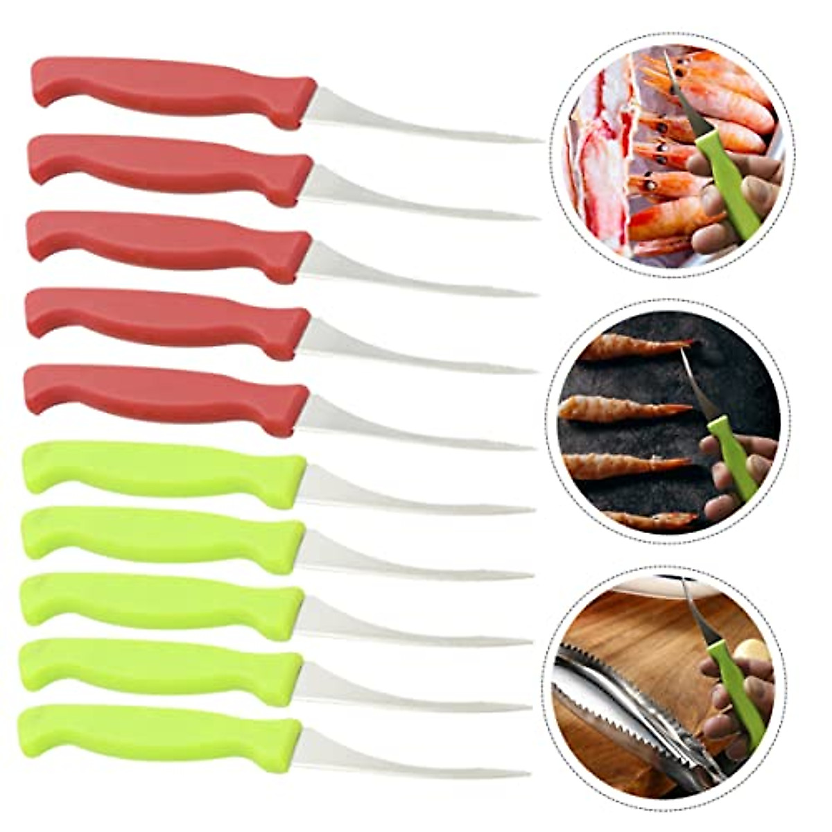 Zerodeko 10pcs Shrimp Cutter Cleaning Tools Plastic Cleaner Seafood Deveiner Prawn Shrimp Line Knife Shrimp Cleaner Shrimp Shell Peeler Shrimp Line Remover Shrimp Removal Peel Pp Plastic