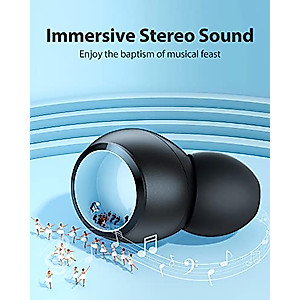 KOVON Wireless Earbuds Upgraded 5.3 Headphones with LED Power Display Charging Case IPX7 Waterproof Ear Buds in-Ear Earphones with Microphones for Android Gaming PC Computer Laptop TV Sport Music