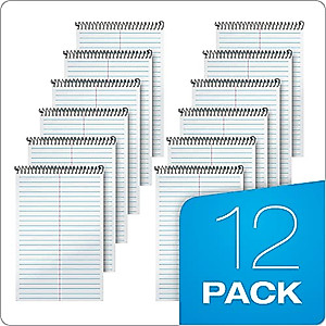 TOPS 74688 Second Nature Spiral Reporter/Steno Notebook, Gregg Rule, 6x9, WE, 80-Sheet, Carton of 72